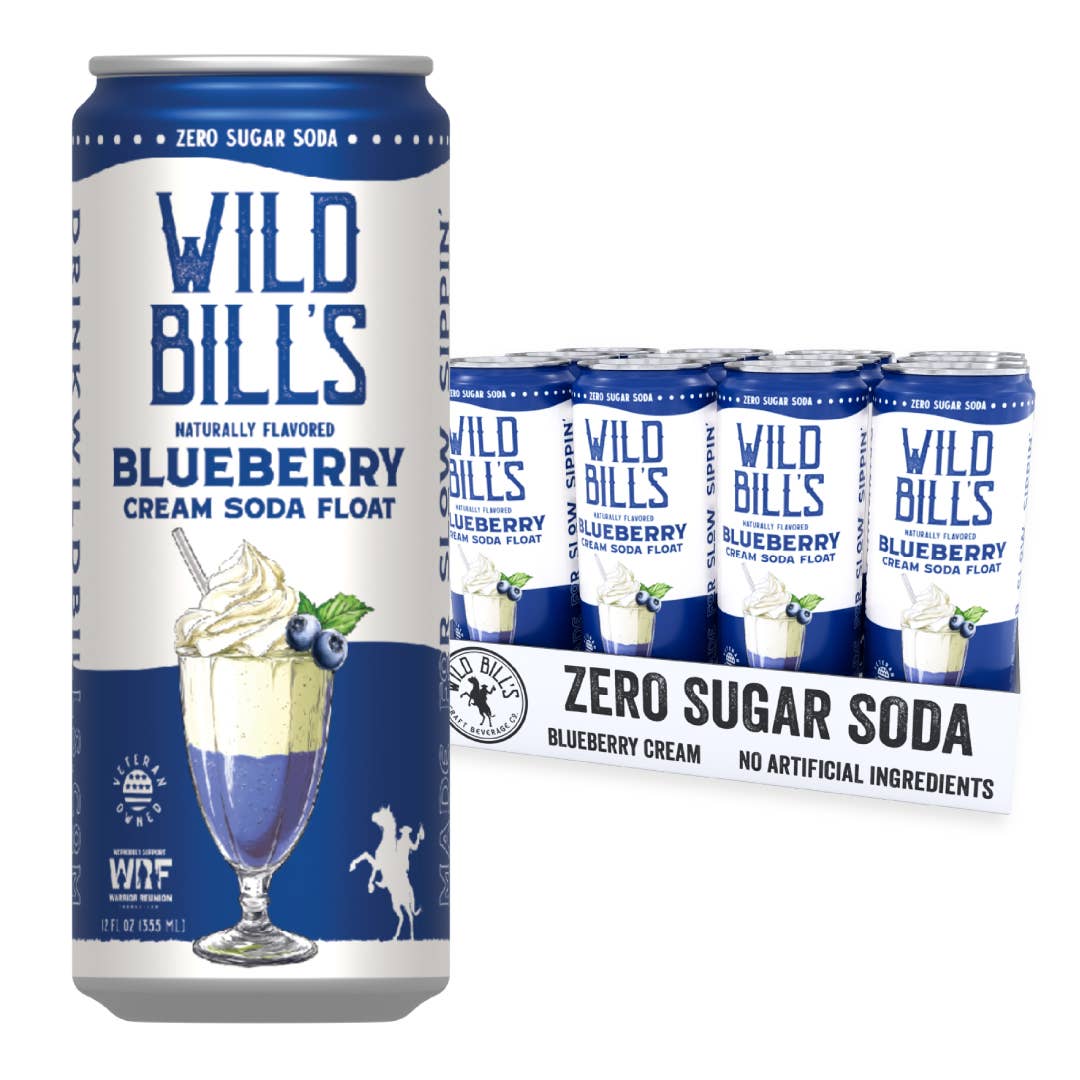 Wild Bill's Zero Sugar Blueberry Cream Soda Float, 12ct Cans | Old Soul ...